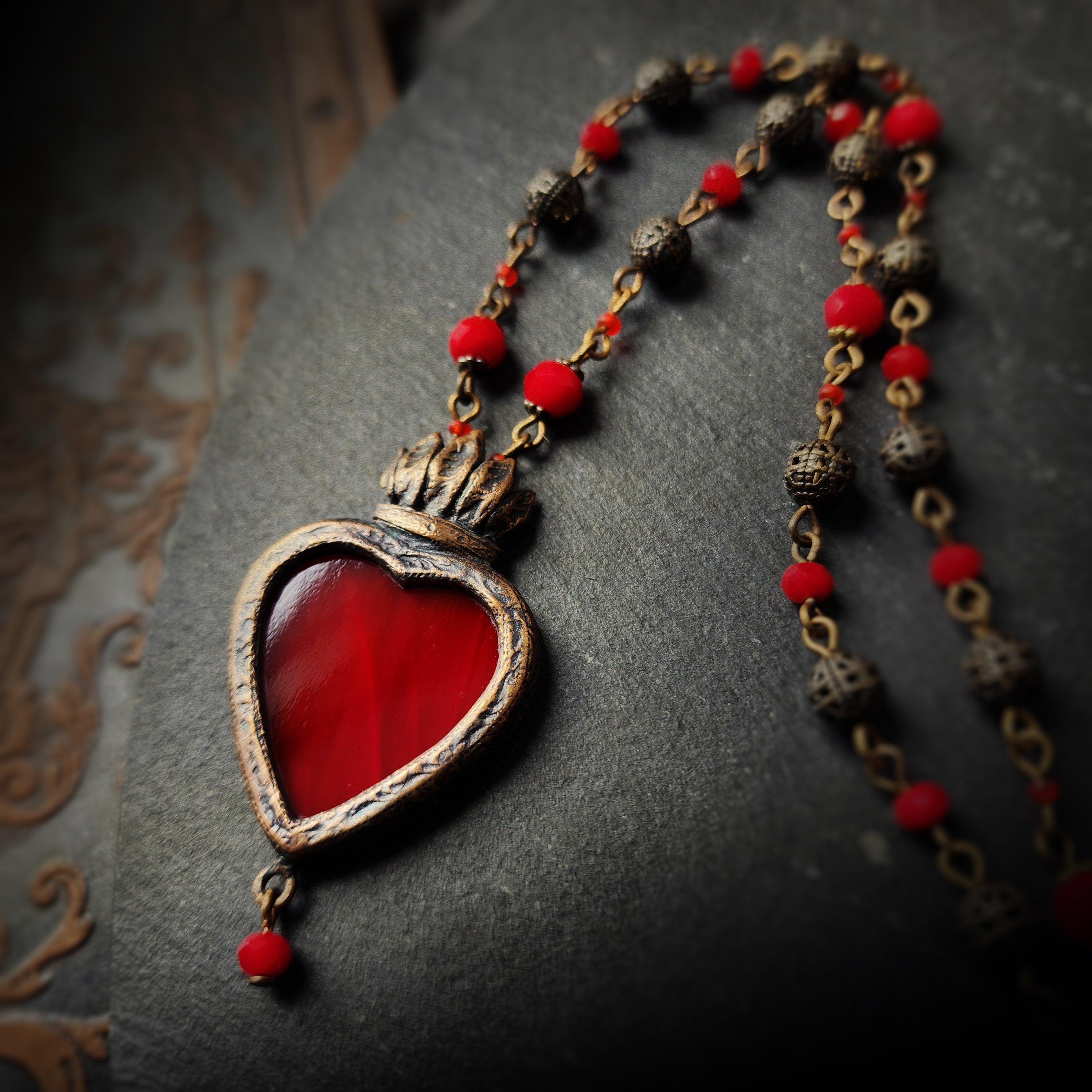 the heart's flame - a sacred heart amulet – Parrish Relics