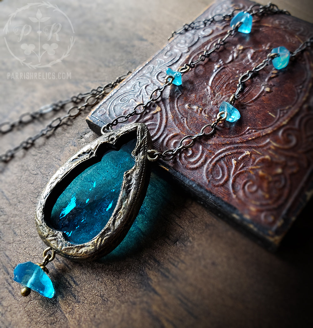 Undine of the Sea ~ Stained Glass Gothic Arch Amulet – Parrish Relics
